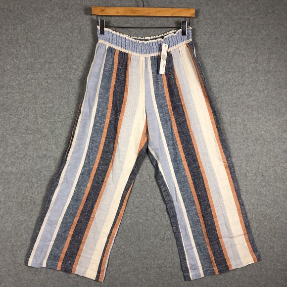 DREW | Pants & Jumpsuits | Nwt Drew Striped Wide Leg Linen Blend Pants ...